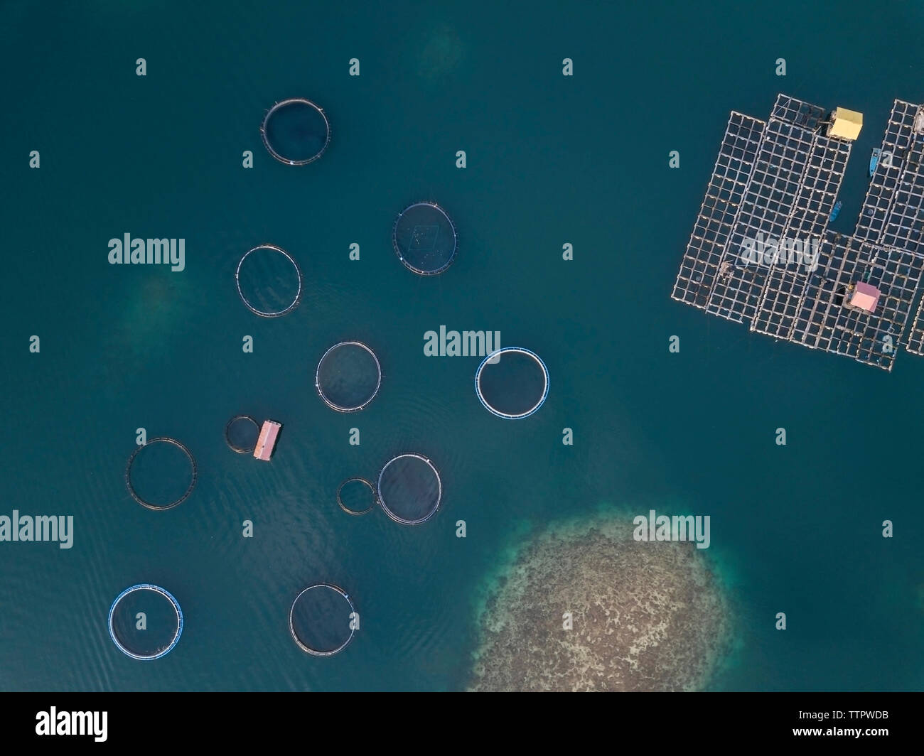 Aerial lobster farm hi-res stock photography and images - Alamy