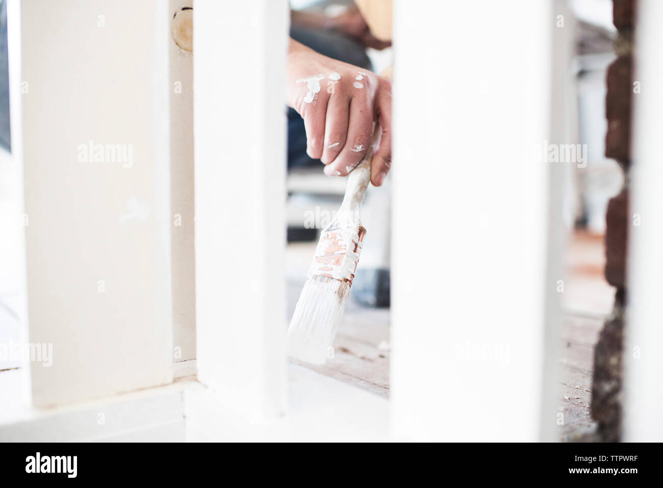 Hand holding railing hi-res stock photography and images - Alamy