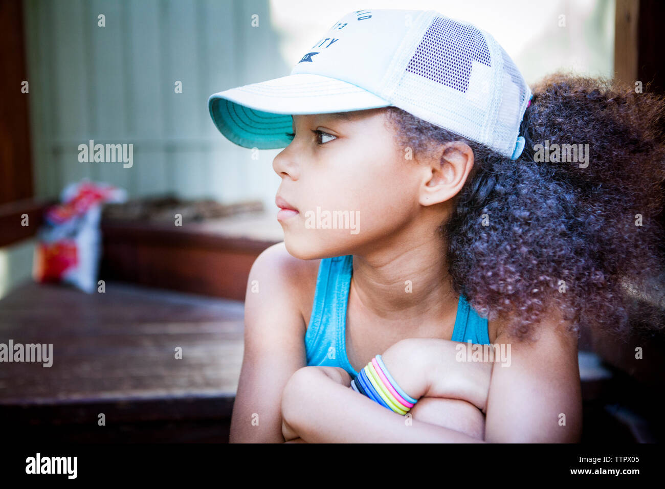 Girl wearing cap hi-res stock photography and images - Alamy