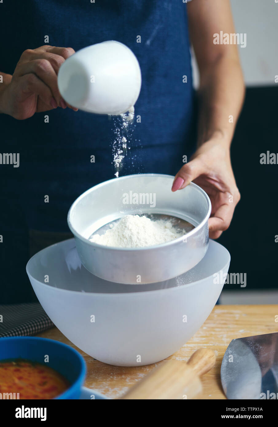 Indian woman with flour hi-res stock photography and images - Alamy