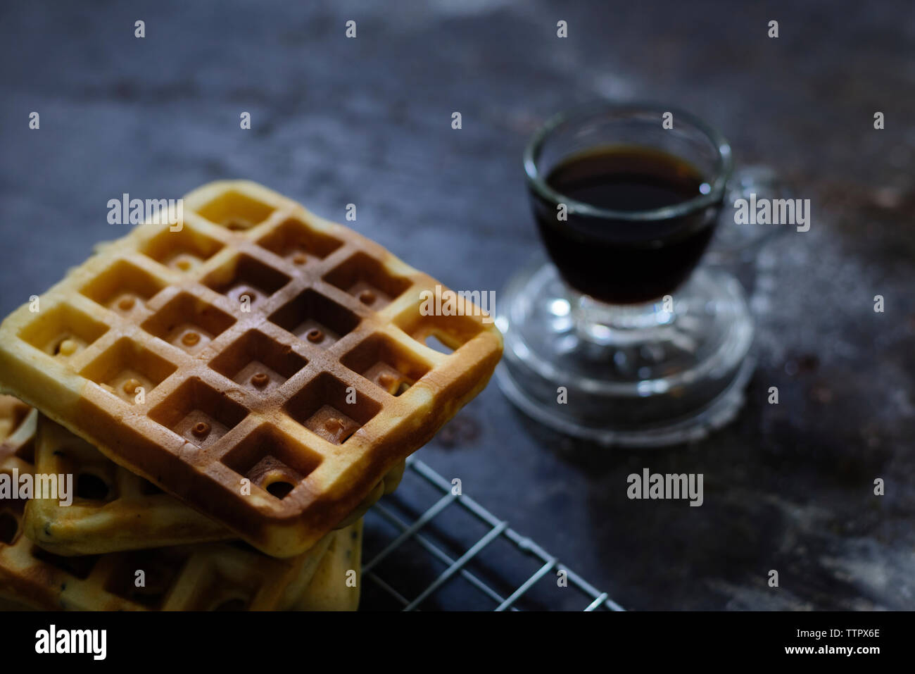 Black waffles hi-res stock photography and images - Alamy