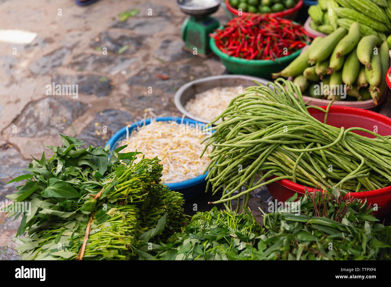 Grocery fruit vegetable market village hi-res stock photography and ...