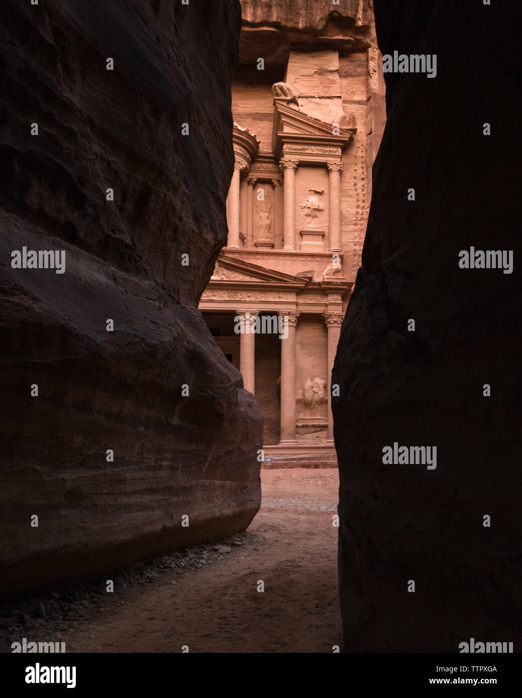 First View of Petra Stock Photo - Alamy