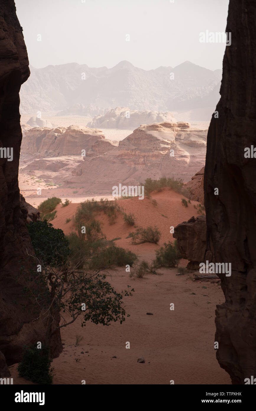 Wadi Rum inside Canyon Stock Photo - Alamy