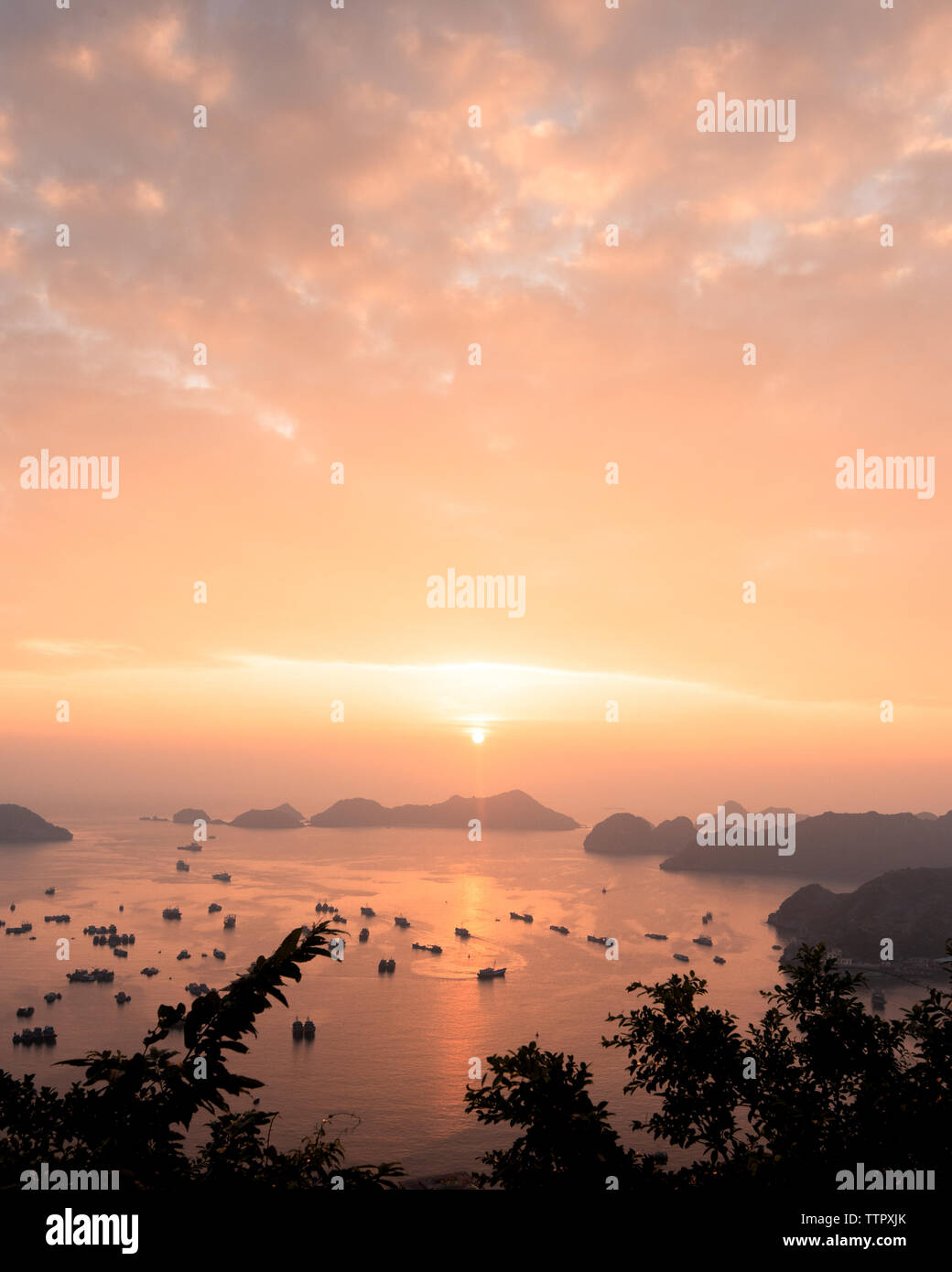 Cat Ba Sunset Stock Photo - Alamy