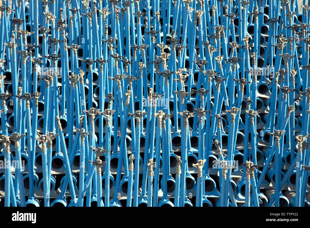 Blue metal pipes hi-res stock photography and images - Alamy