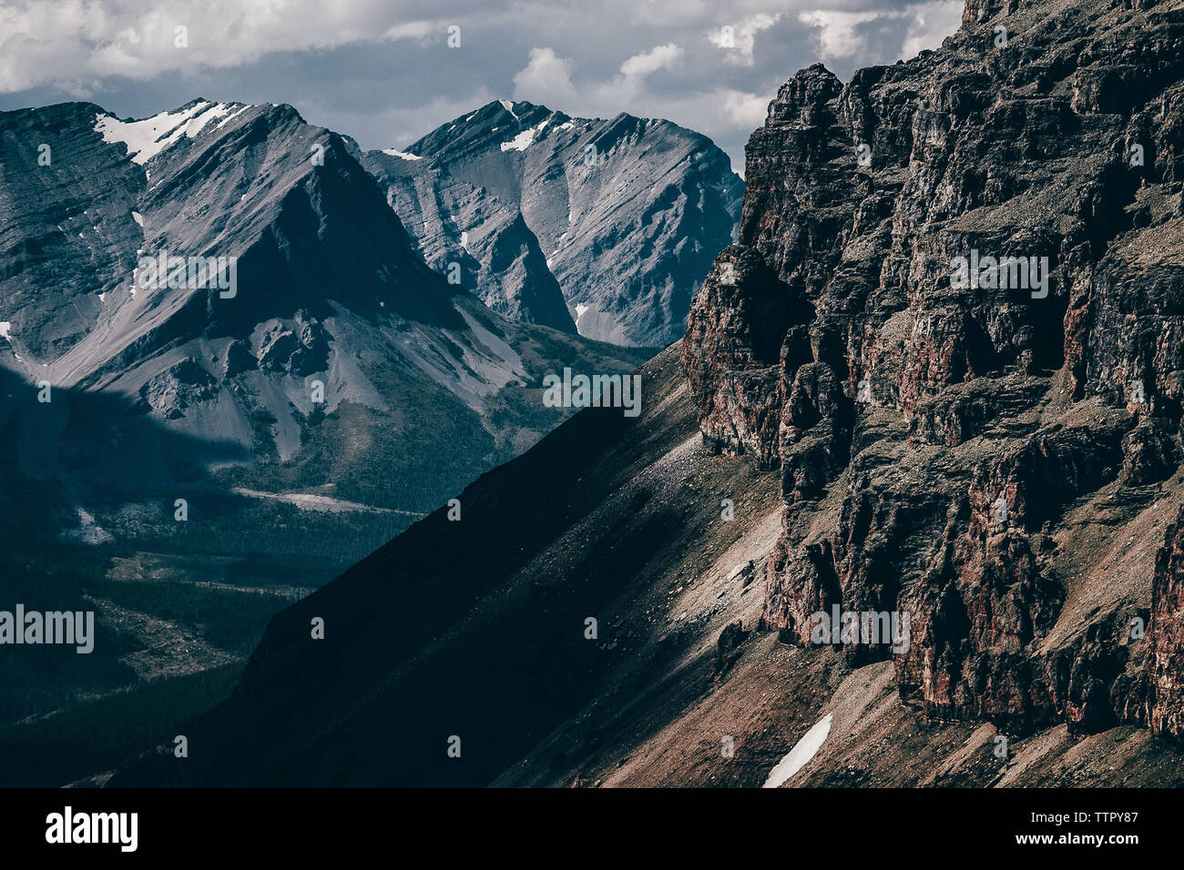 Rugged Mountain View in Southwestern Canadian Rockies Stock Photo - Alamy
