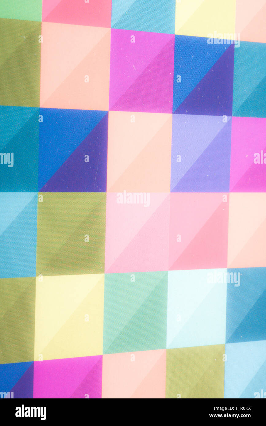 Colorful checkered abstract background, variable sizes backdrop Stock ...