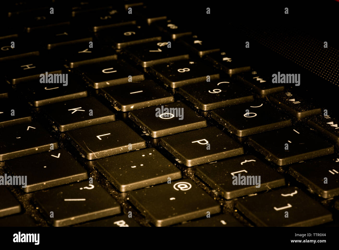 Computer Keyboard Closeup While Key Are Being Pushed Stock Photo - Alamy