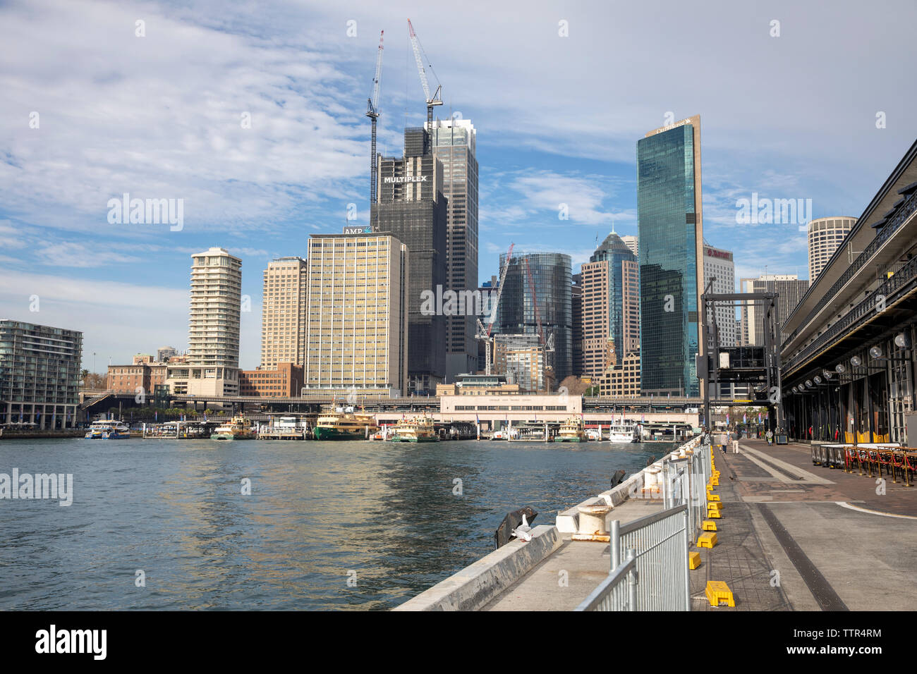 Sydney city centre and Circular Quay with city centre buildings and ...
