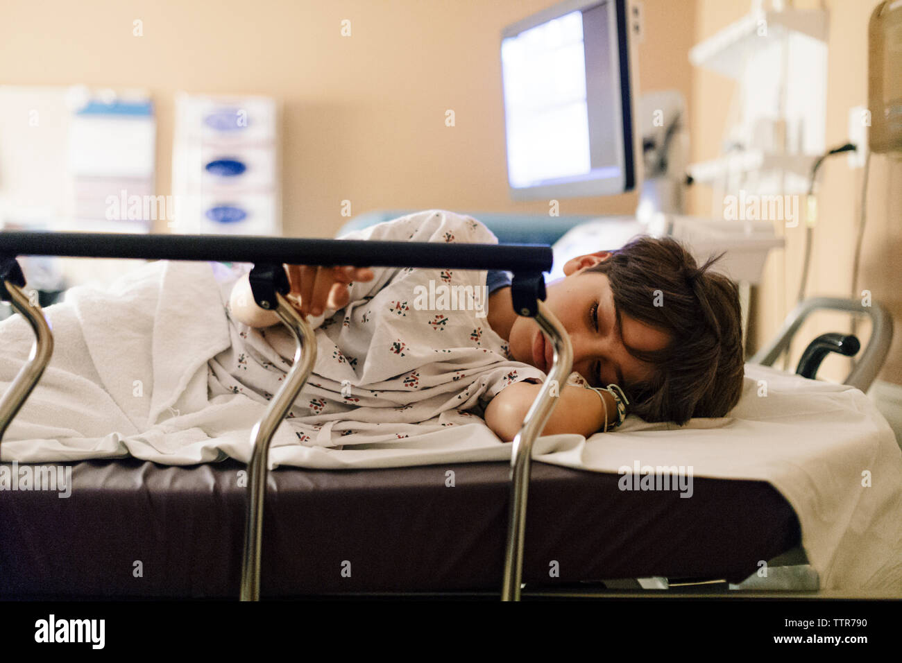 Hospital Bed And Patient And Sad High Resolution Stock Photography and ...