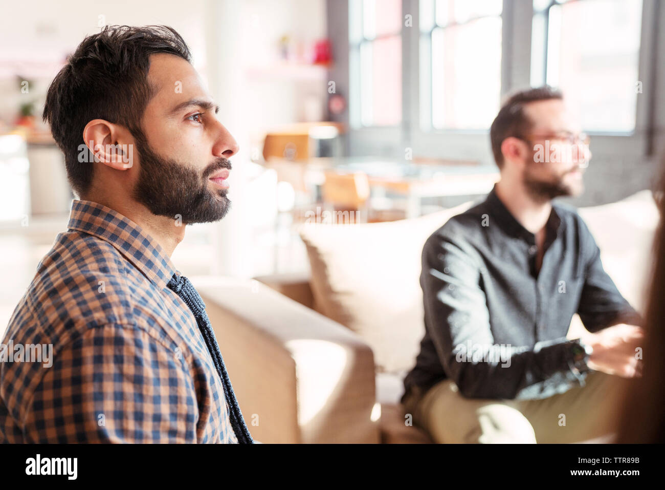 Thoughtful group people hi-res stock photography and images - Alamy