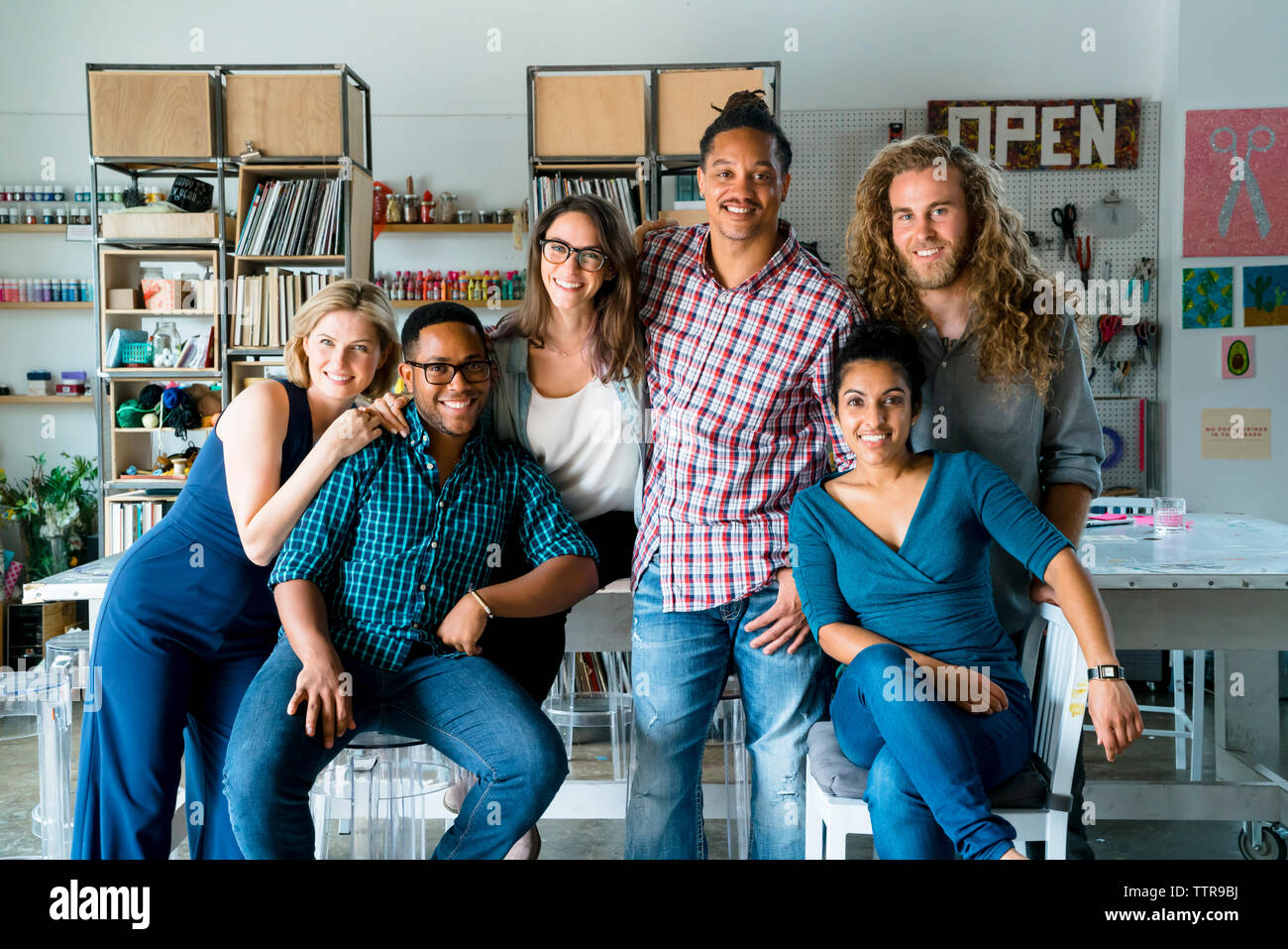 Portrait group entrepreneurs in hi-res stock photography and images - Alamy