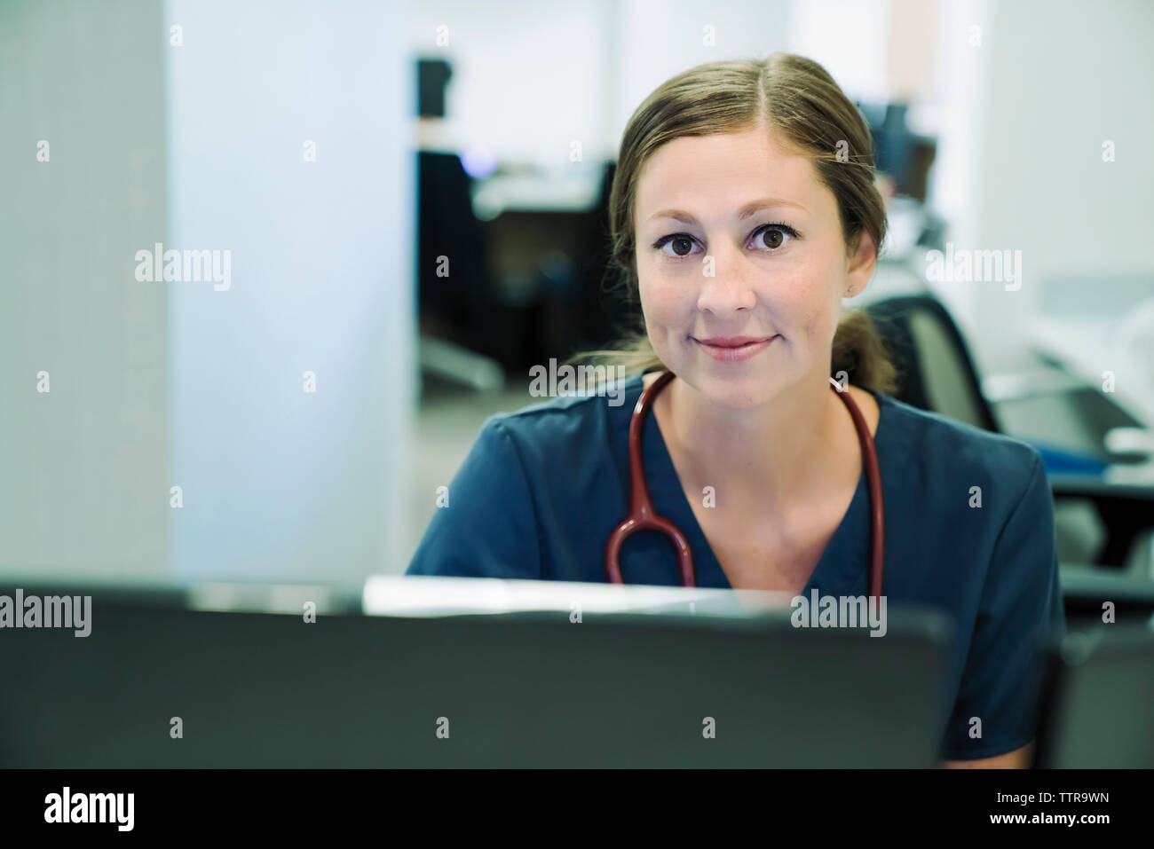 Portrait of serious female doctor hi-res stock photography and images ...