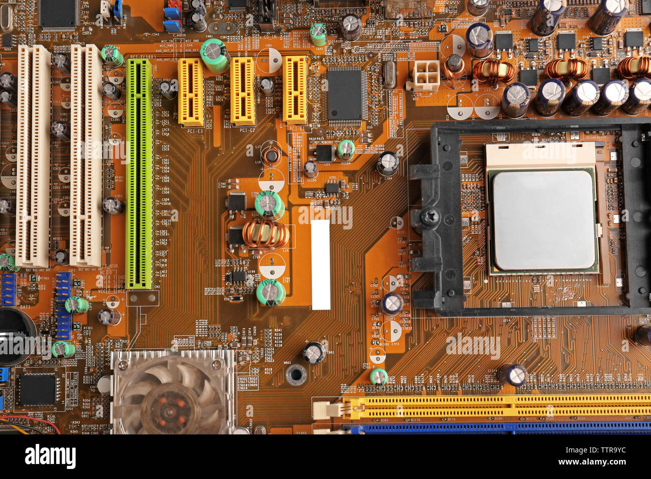 Motherboard detail, closeup Stock Photo - Alamy
