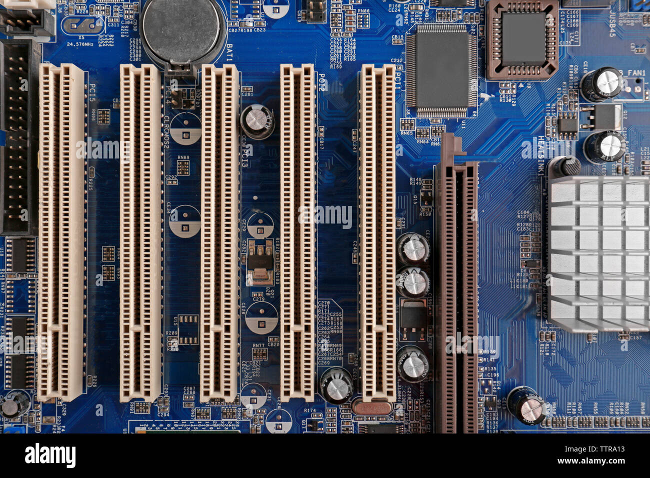 Motherboard detail, closeup Stock Photo - Alamy