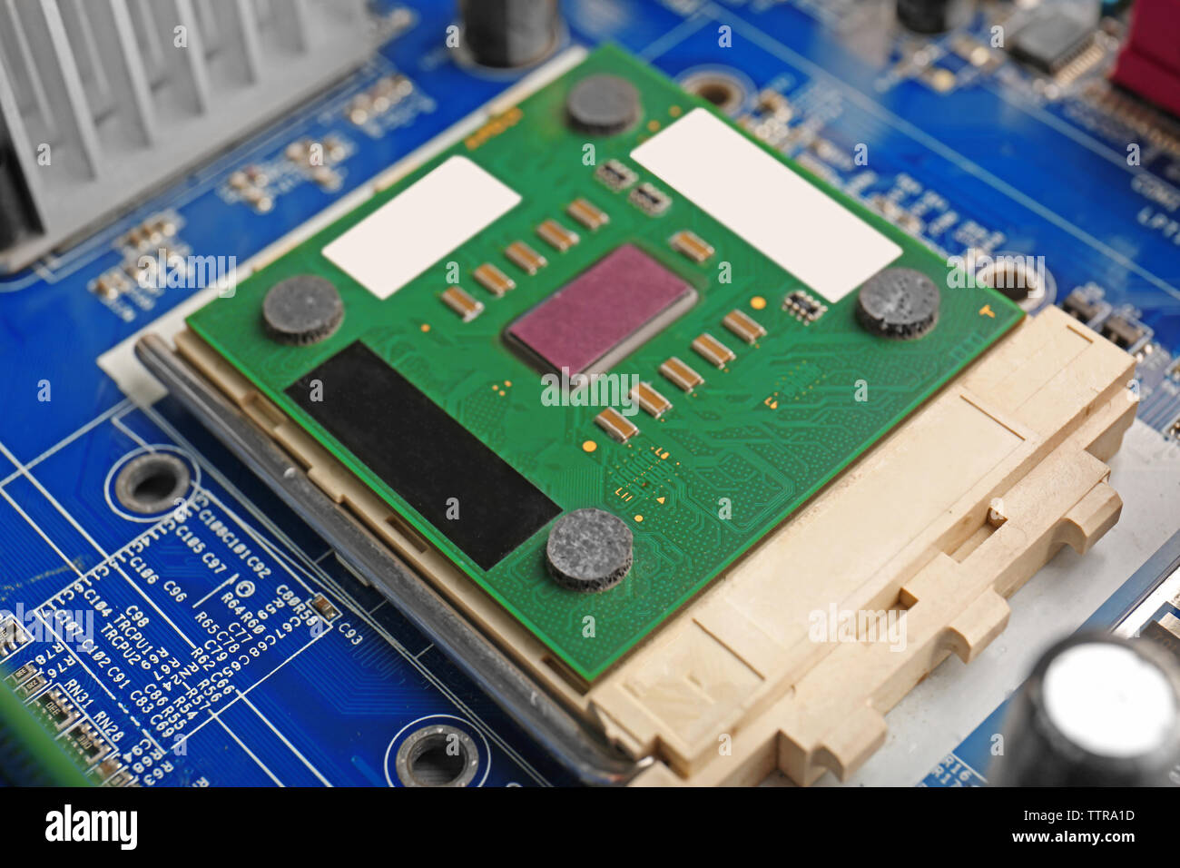 Motherboard detail, closeup Stock Photo - Alamy