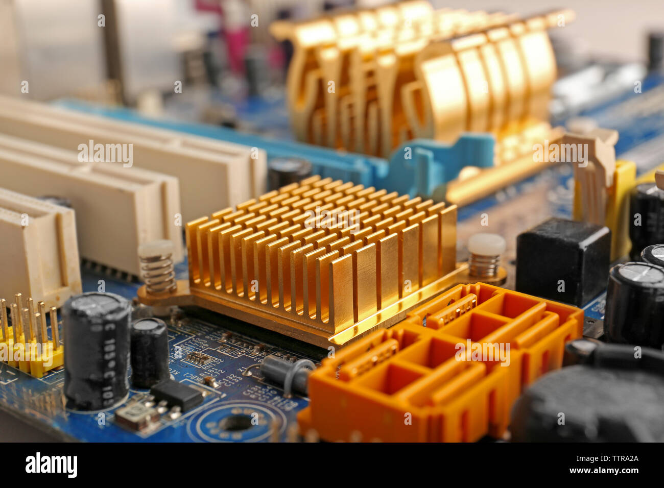 Motherboard detail, closeup Stock Photo - Alamy
