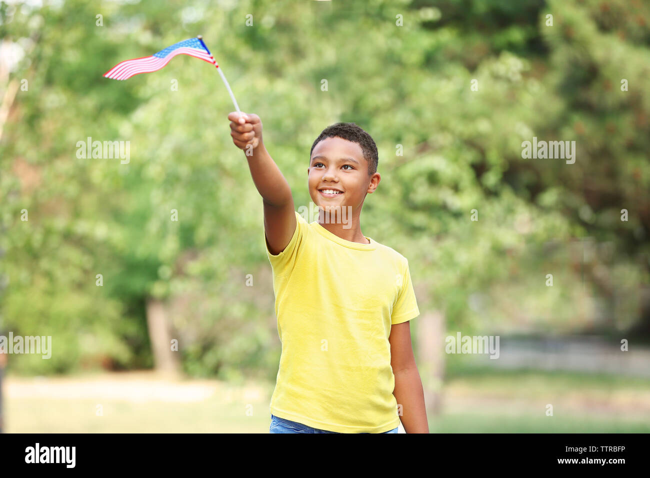 American flag child spring hi-res stock photography and images - Alamy
