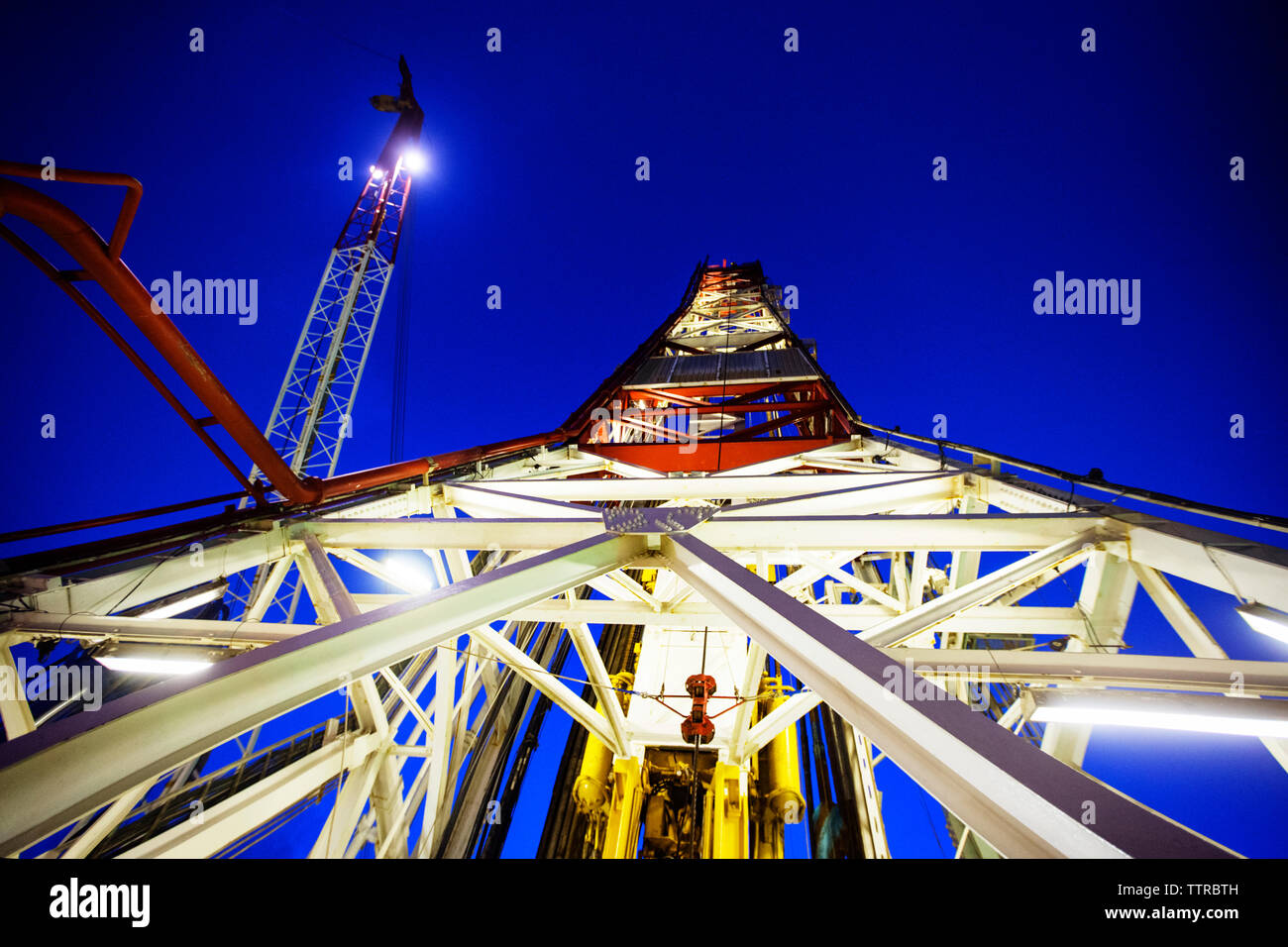 Oil tower blue hi-res stock photography and images - Alamy