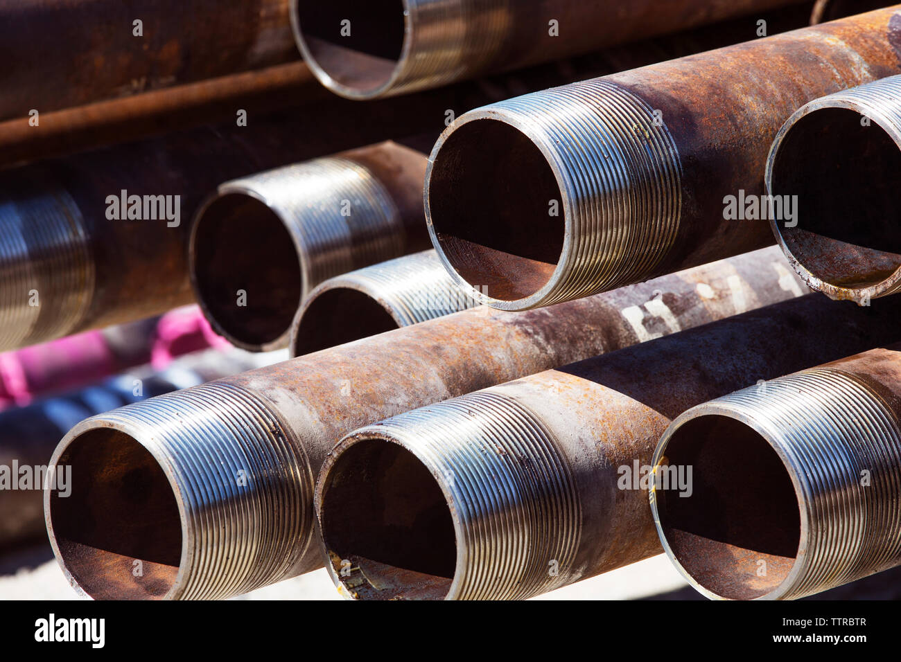 Close-up of rusty metal pipes Stock Photo - Alamy