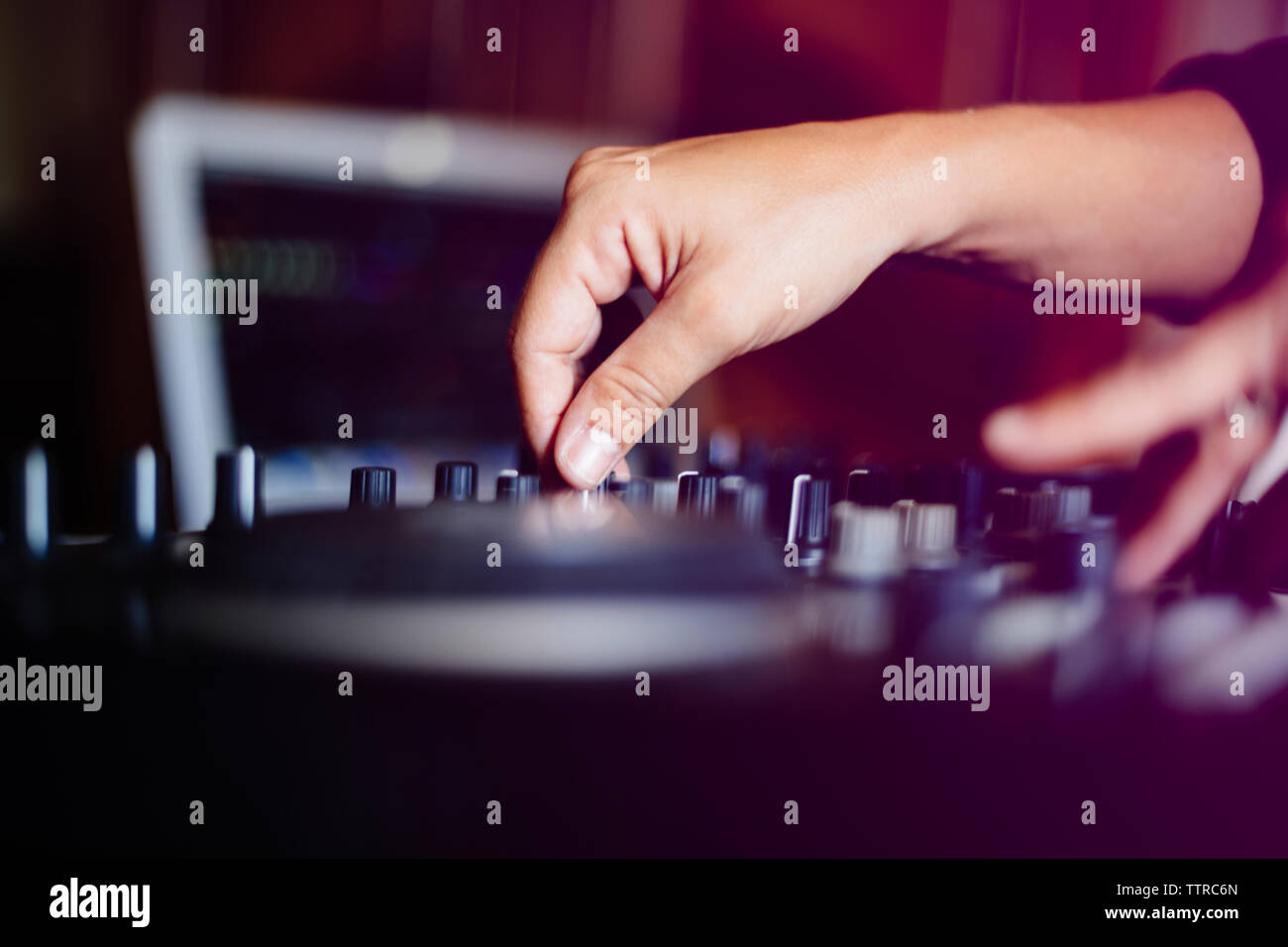 Female dj playing hi-res stock photography and images - Alamy