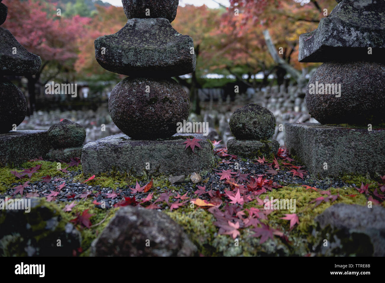 Stone sculptures during autumn Stock Photo - Alamy