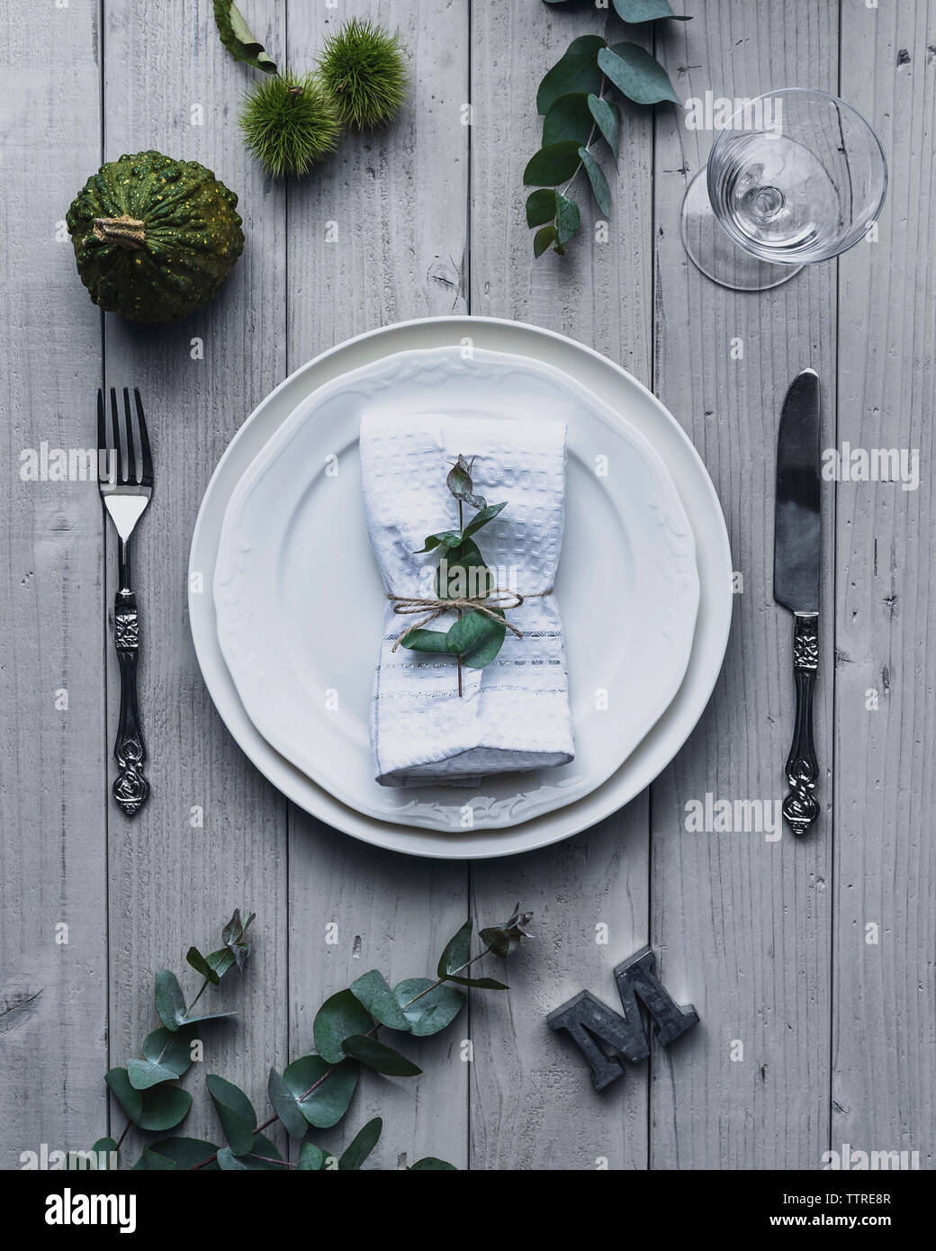Table setting plate napkin glass hi-res stock photography and images ...