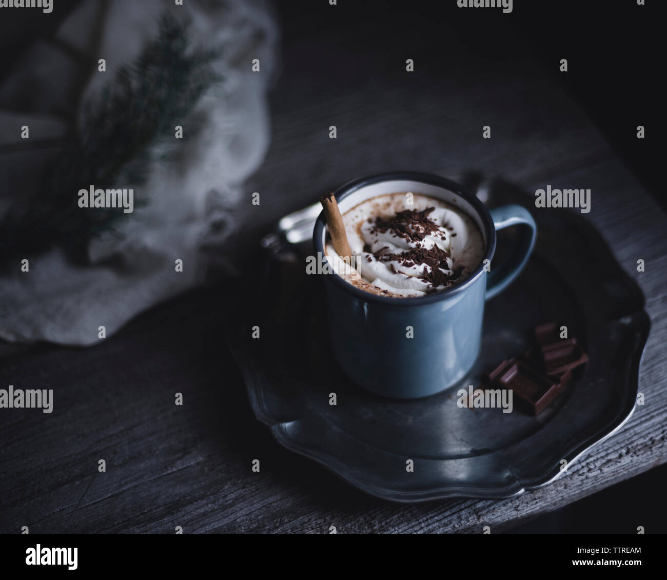 Hot chocolate whipped cream powder hi-res stock photography and images ...