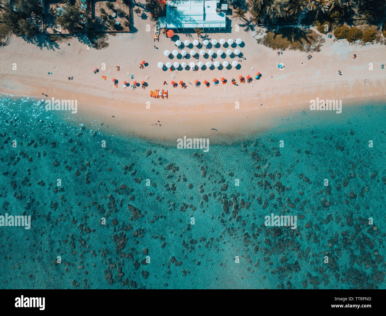 Aerial view of beach Stock Photo - Alamy
