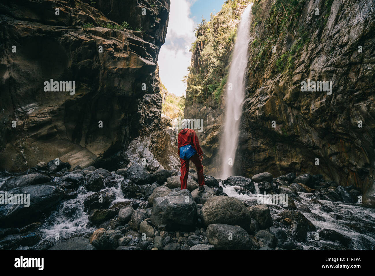 Woman waterfall hi-res stock photography and images - Alamy