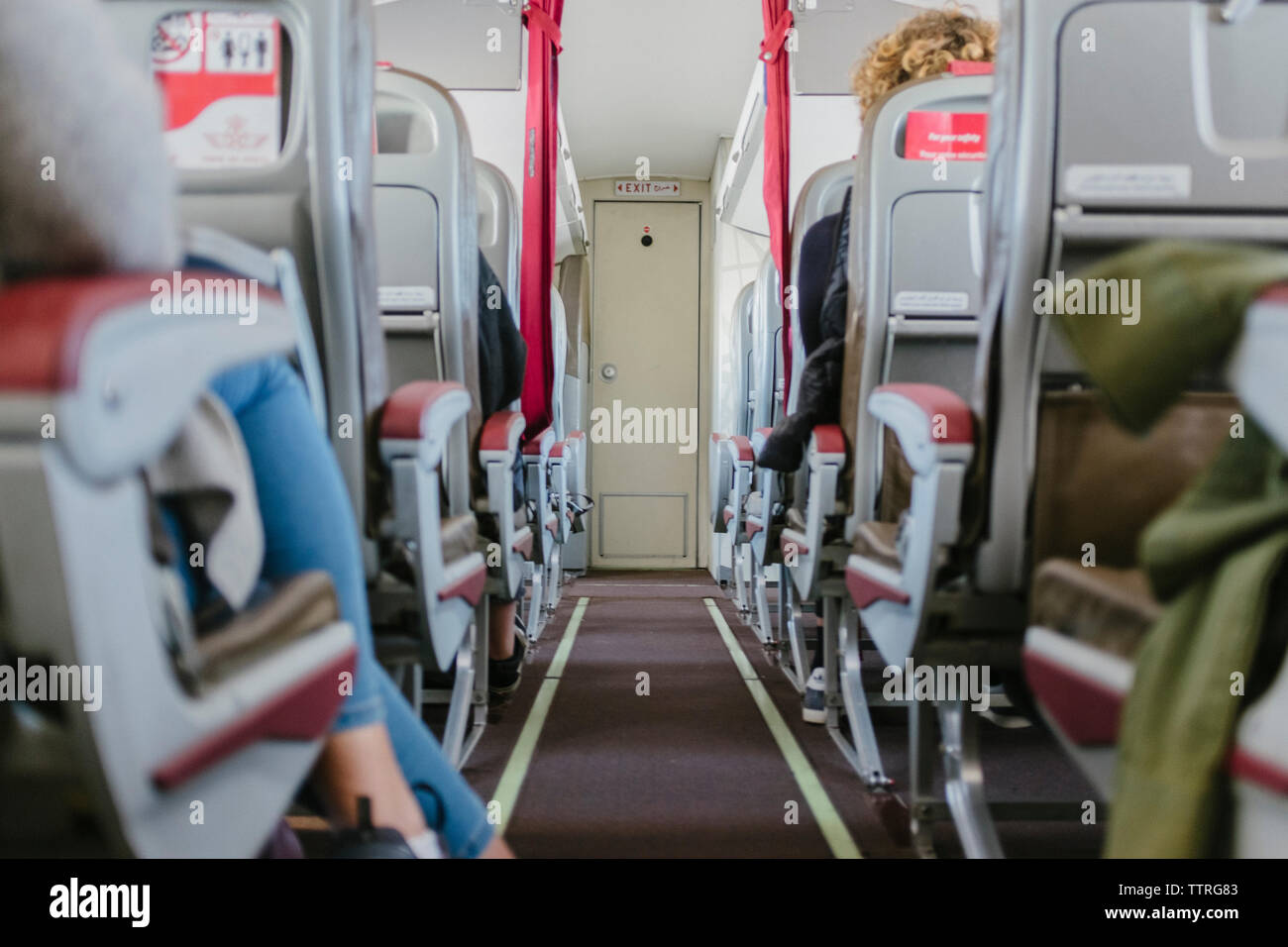 Interior of airplane Stock Photo - Alamy