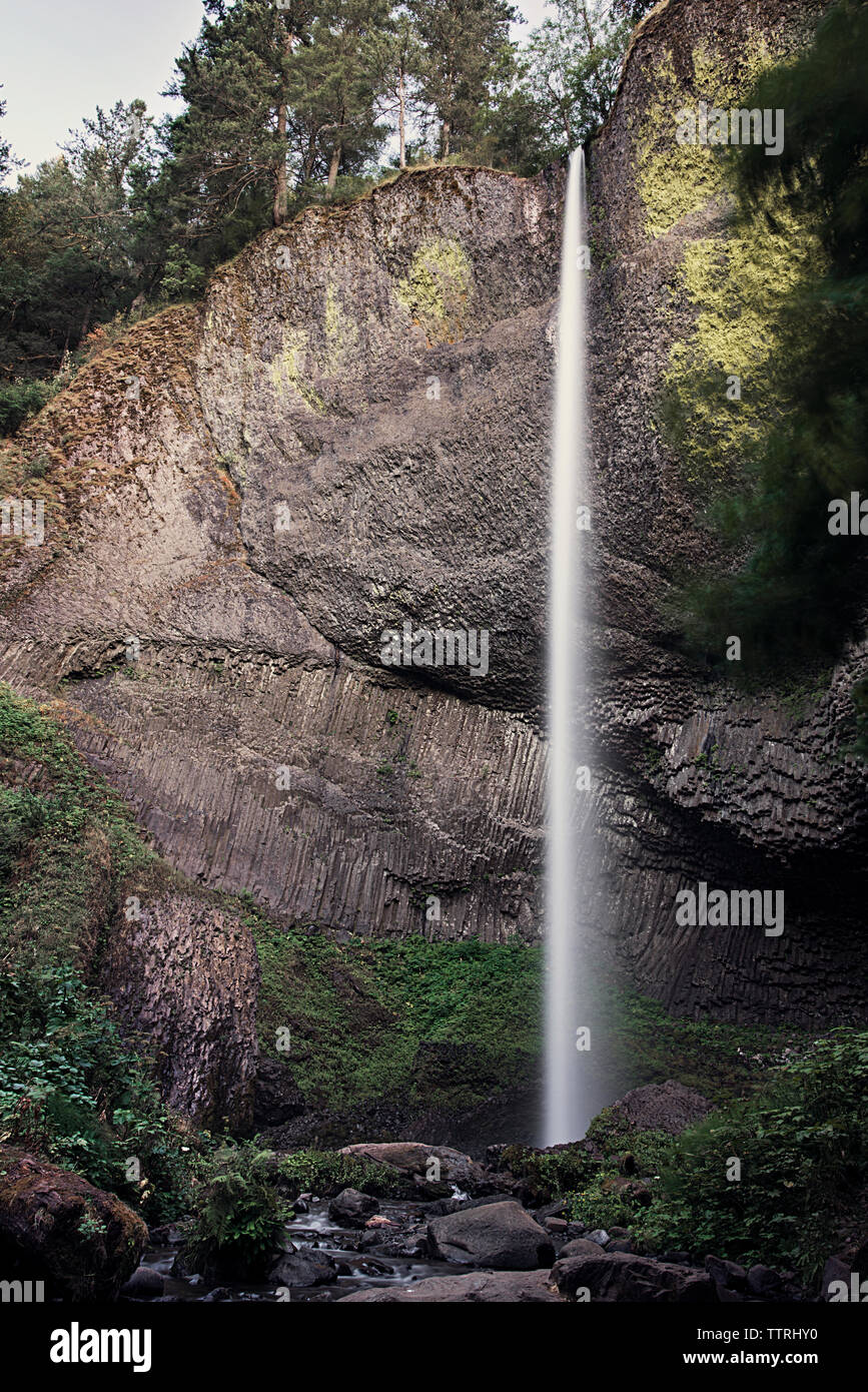 Waterfall and rock low angle view hi-res stock photography and images ...