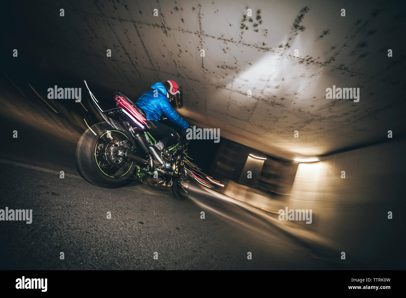 Biker riding motorcycle low angle hi-res stock photography and images ...