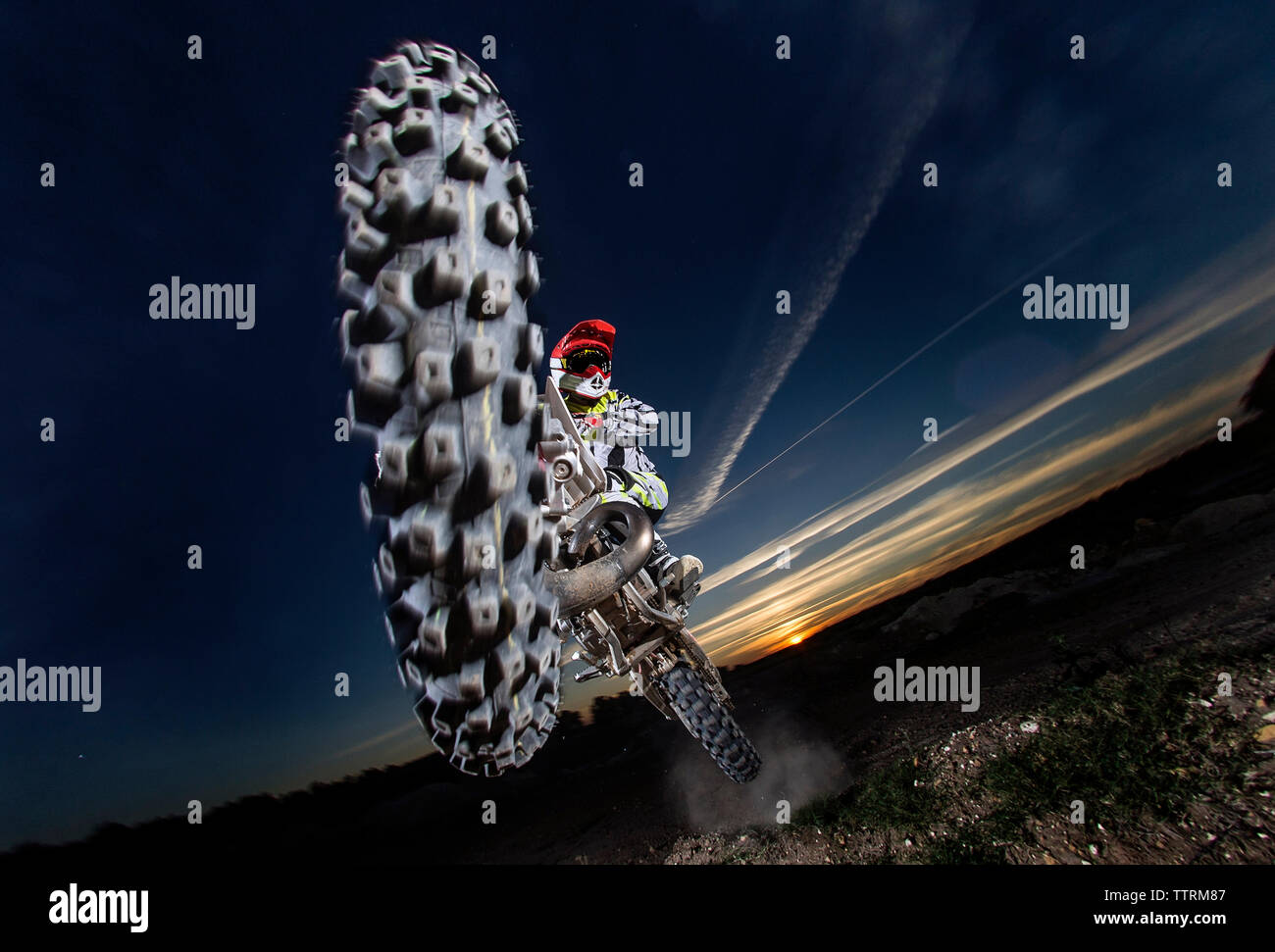 Close up motorcycle wheel jumping hi-res stock photography and images ...