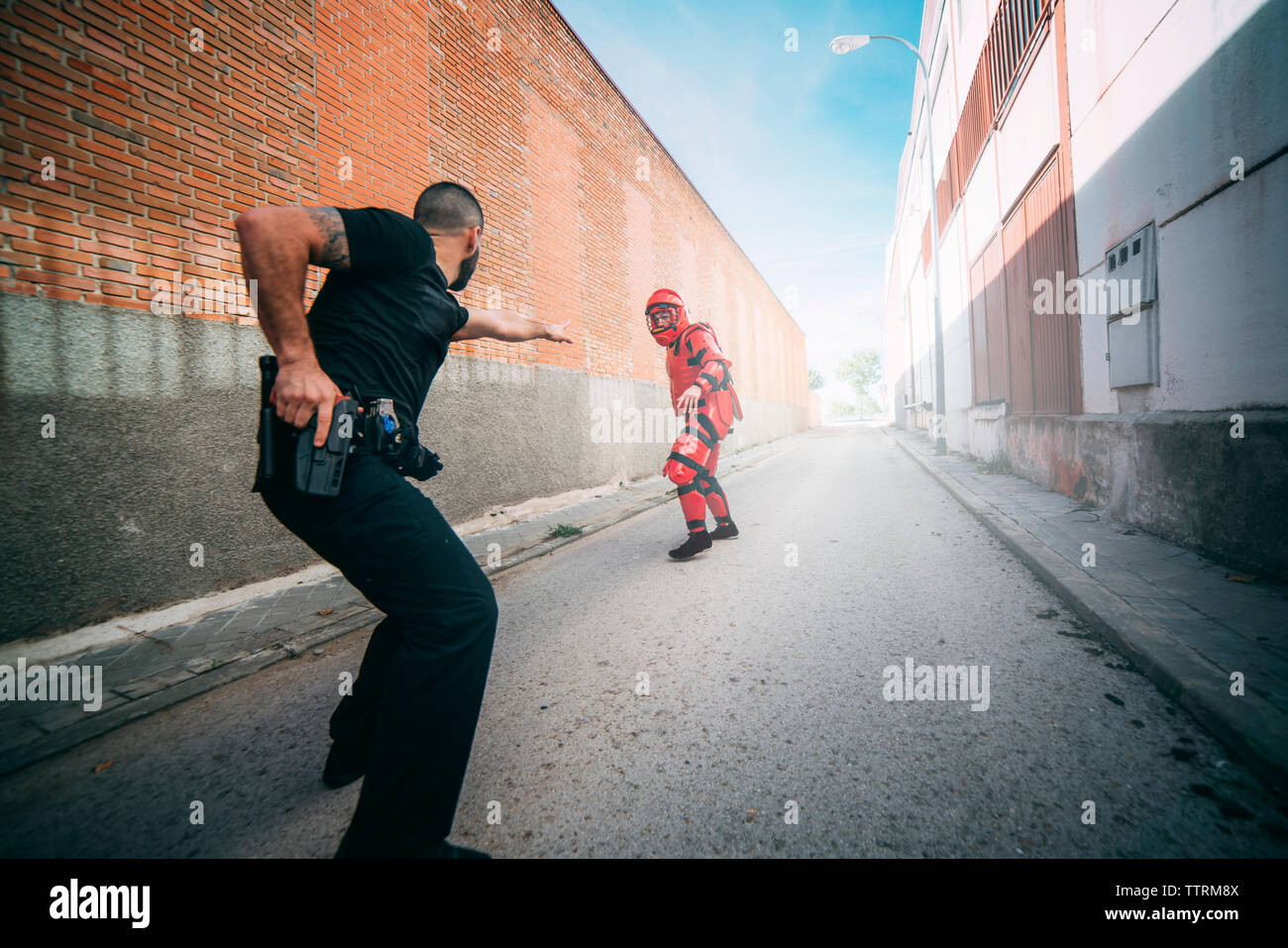 Riot police training hi-res stock photography and images - Alamy