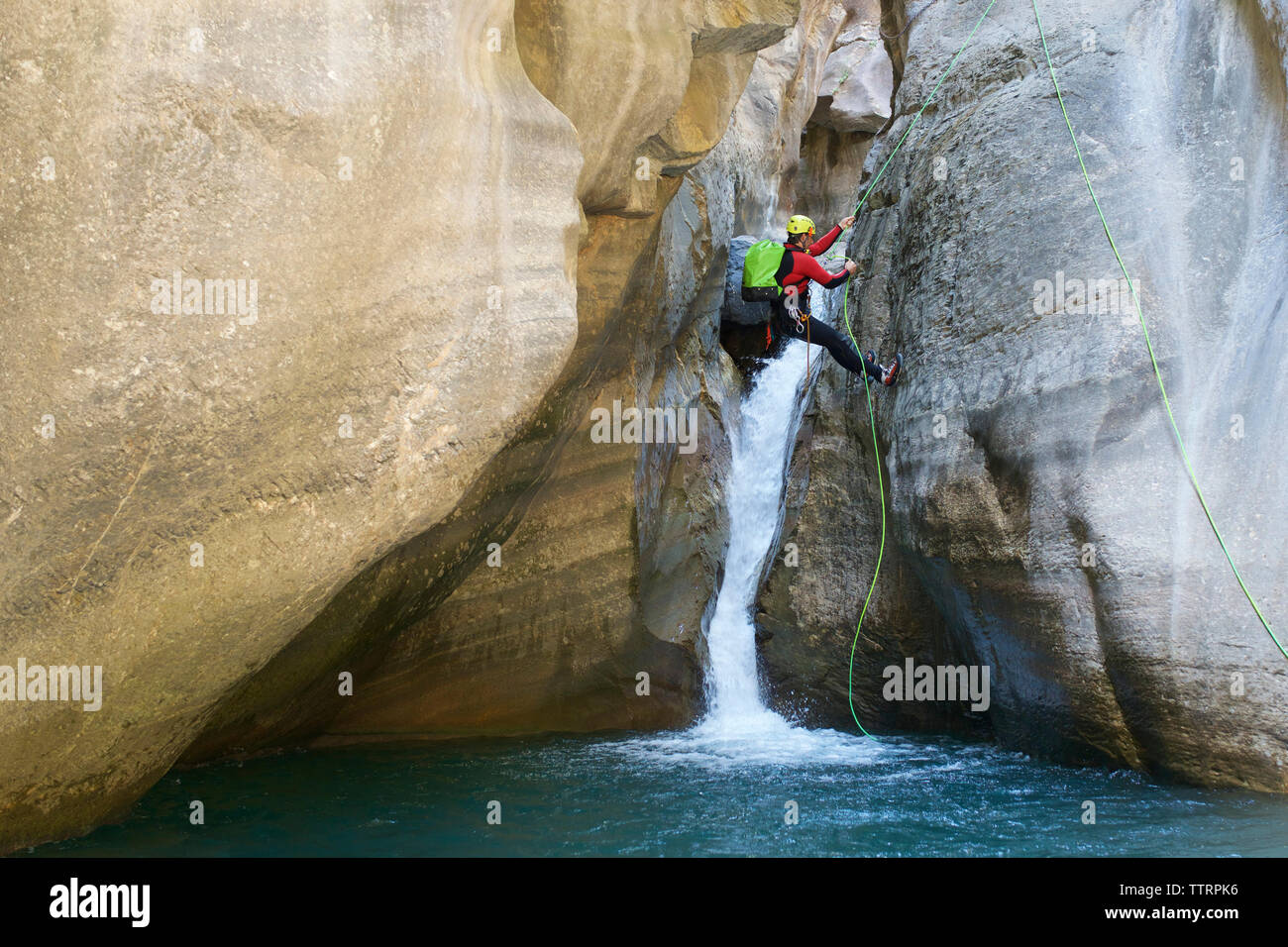 Rappelling waterfall hi-res stock photography and images - Alamy