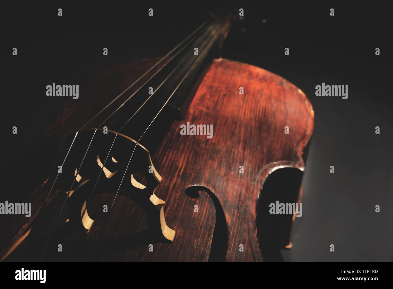 Part of musical string instrument, closeup Stock Photo - Alamy