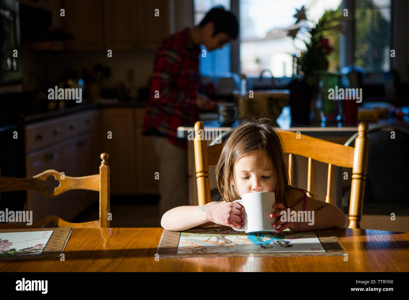 Mature father daughter tea hi-res stock photography and images - Alamy