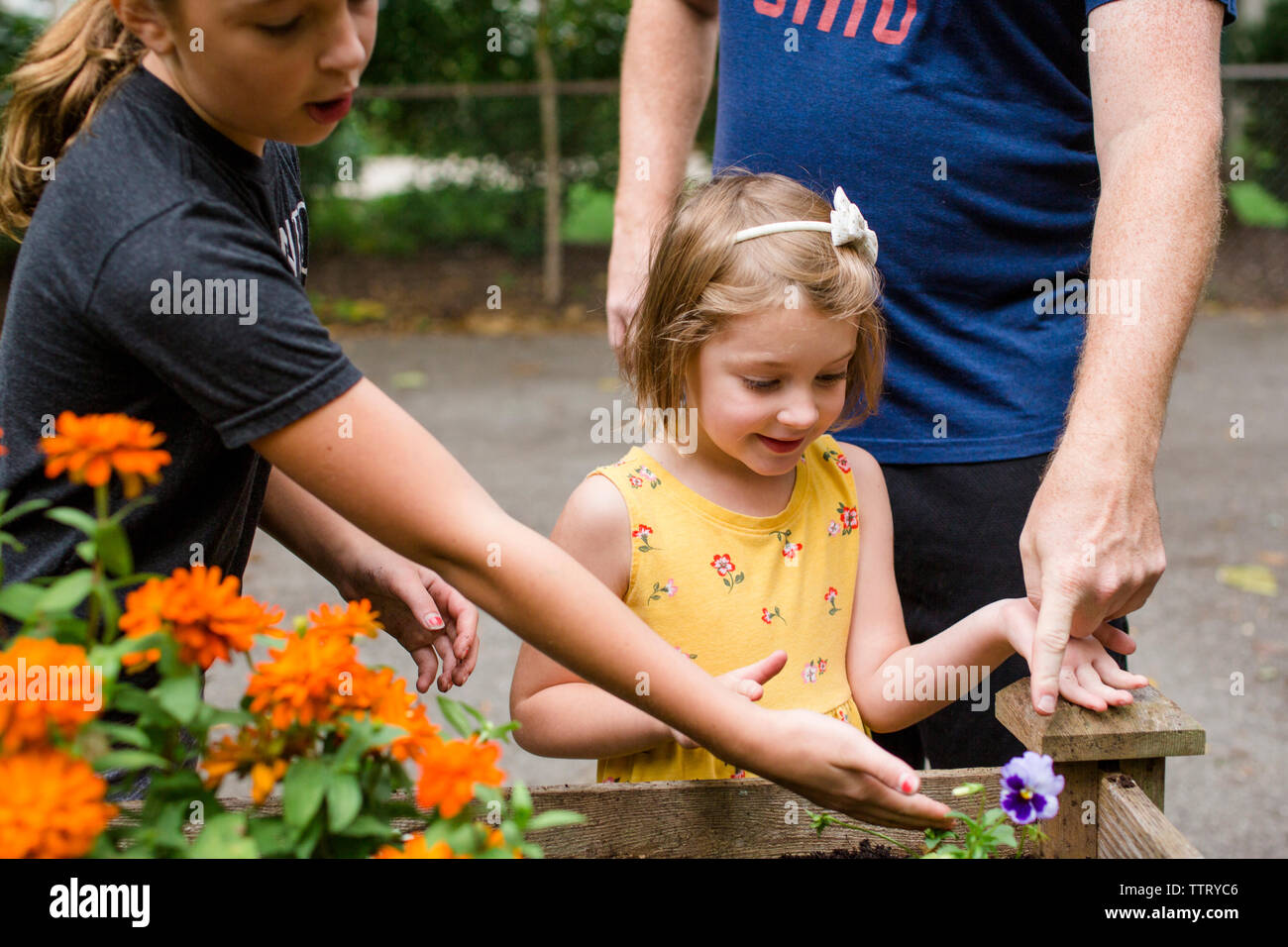 Flowers in girls hands hi-res stock photography and images - Alamy