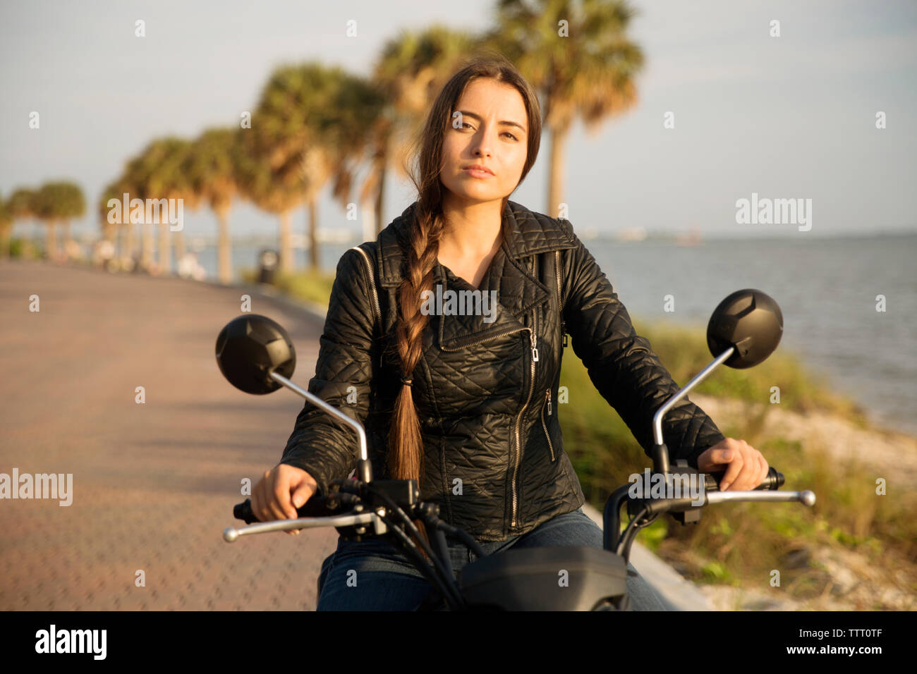 Woman Riding Motorcycle High Resolution Stock Photography and Images ...