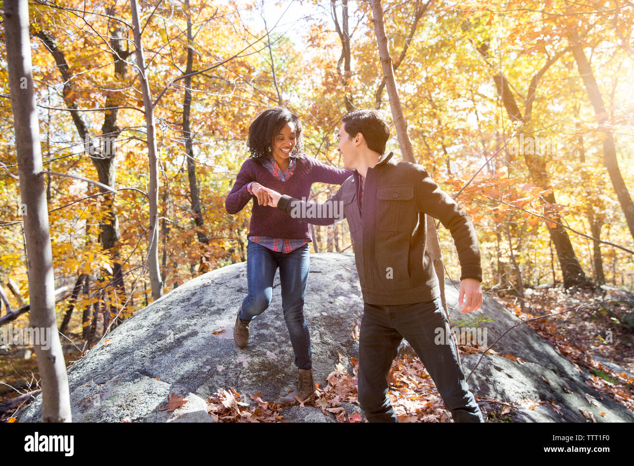 Couple forest autumn hi-res stock photography and images - Alamy