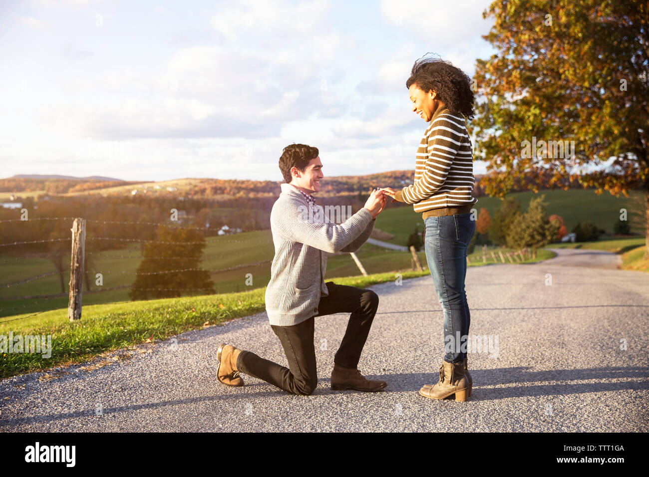 Proposing with ring hi-res stock photography and images - Alamy