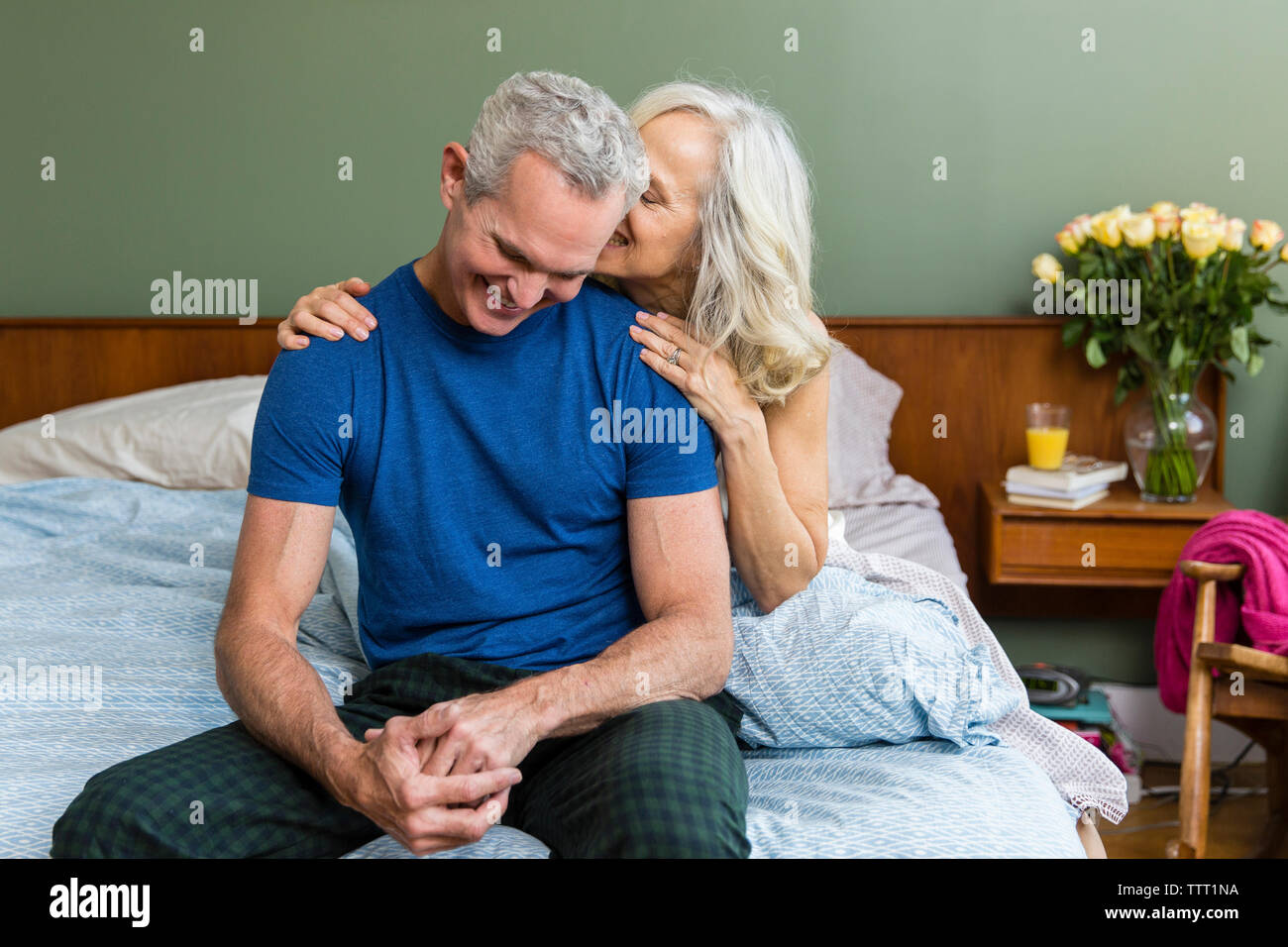 Mature couple bed romance hi-res stock photography and images - Alamy