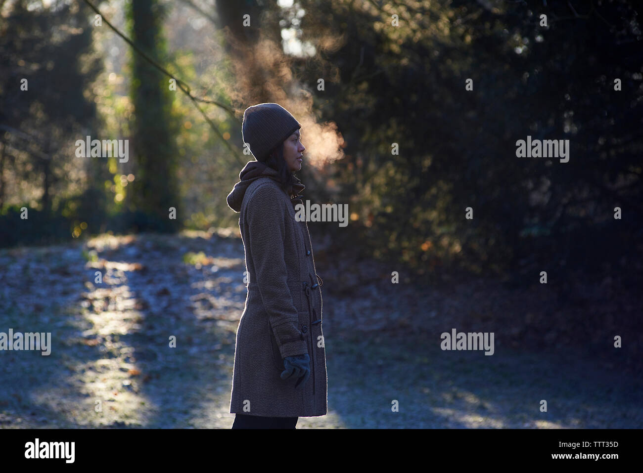 Winter cold exhaling hi-res stock photography and images - Alamy