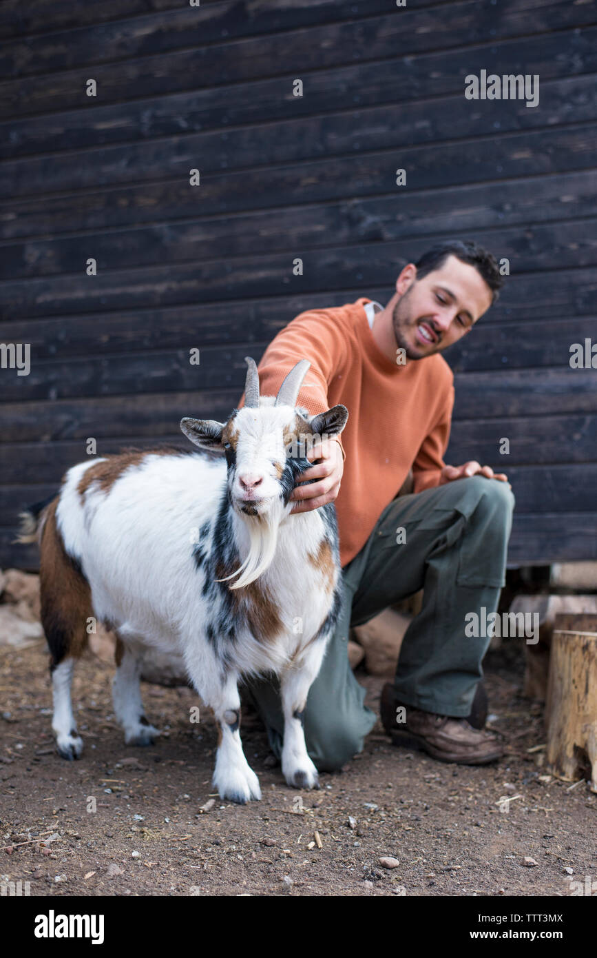 Man with goat hi-res stock photography and images - Alamy