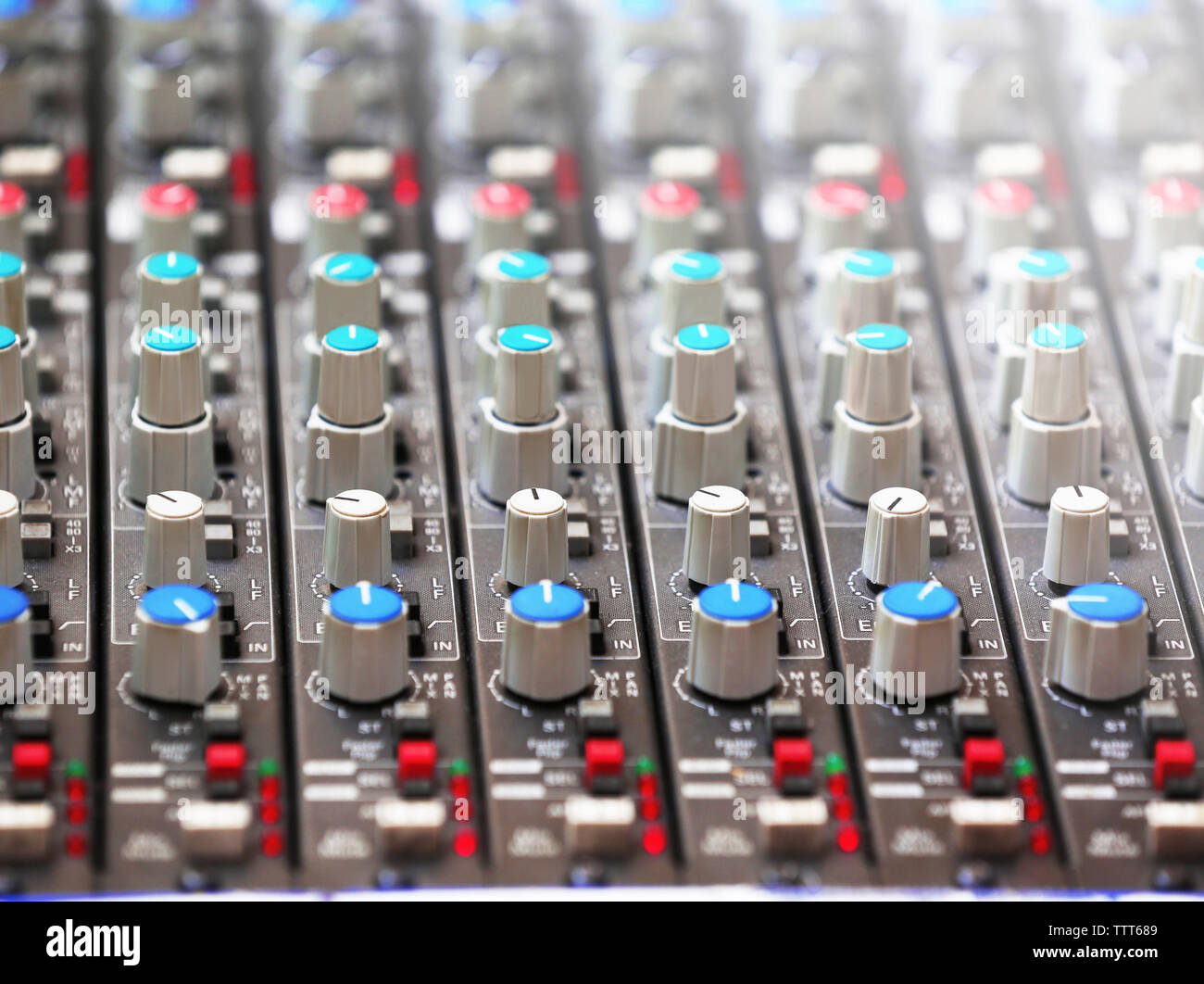 Mixer in a recording studio, close up Stock Photo - Alamy
