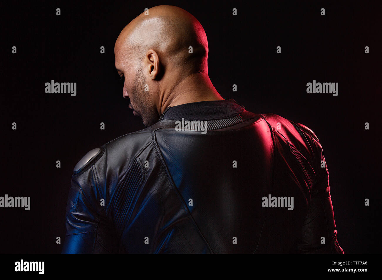 Biker male rear view hi-res stock photography and images - Alamy