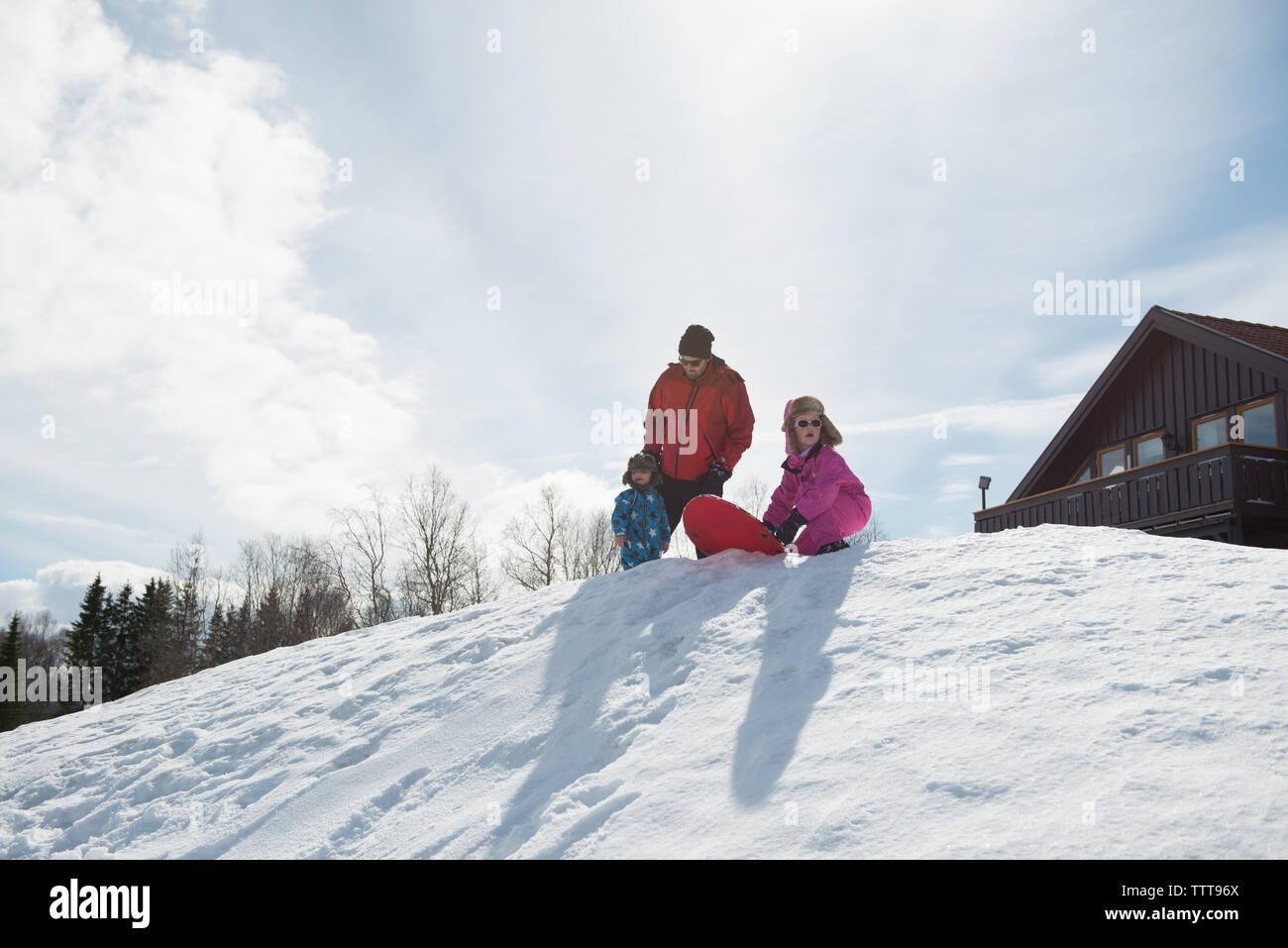 Snow fun in winter forest hi-res stock photography and images - Alamy
