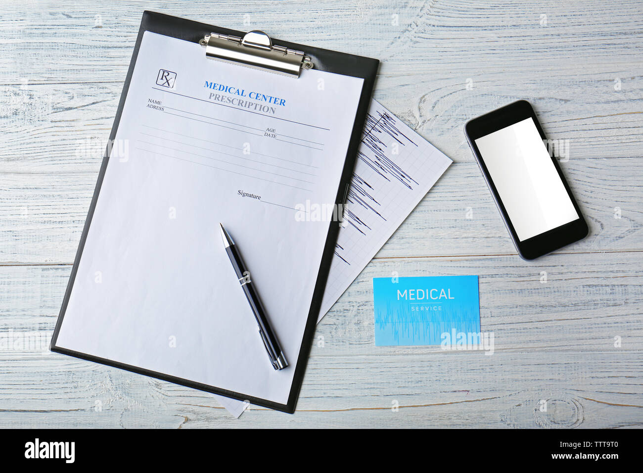 Top view medical report hi-res stock photography and images - Alamy